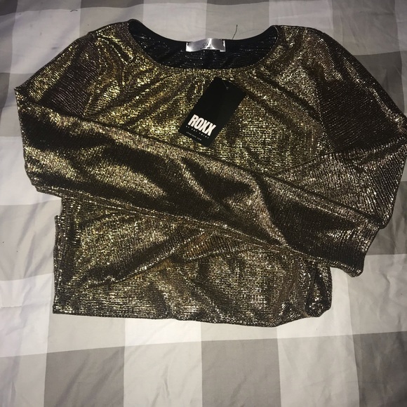 Tops | Gold Bodysuit | Poshmark